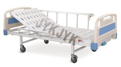 China Manual Crank Adjustable Hospital Bed Recliner With Four Castors Epoxy Coated Steel for sale
