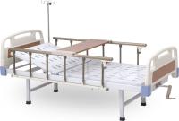 China Manual Crank Adjustable Hospital Bed Recliner With Four Castors Epoxy Coated Steel for sale