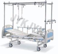 China Orthopedic Three Crank Single Adjustable Hospital Bed Medical Cot Double Traction for sale