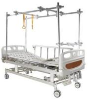 China Orthopedic Three Crank Single Adjustable Hospital Bed Medical Cot Double Traction for sale