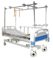 China Orthopedic Three Crank Single Adjustable Hospital Bed Medical Cot Double Traction for sale