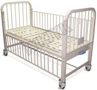 China Deluxe Children Pediatric Adjustable Hospital Bed High Rail Powder Coated Steel for sale