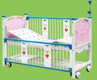 China Deluxe Children Pediatric Adjustable Hospital Bed High Rail Powder Coated Steel for sale