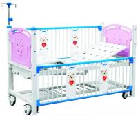China Deluxe Children Pediatric Adjustable Hospital Bed High Rail Powder Coated Steel for sale