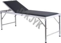 China Stainless Steel Patients Adjustable Examination Hospital Recliner Bed With Backrest PU Leather Mattress for sale
