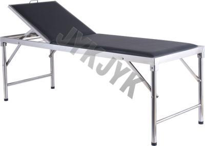China Stainless Steel Patients Adjustable Examination Hospital Recliner Bed With Backrest PU Leather Mattress for sale