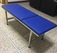 China Stainless Steel Patients Adjustable Examination Hospital Recliner Bed With Backrest PU Leather Mattress for sale
