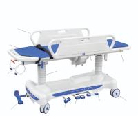 China Hydraulic Rise And Fall Hospital Shifting Patient Recovery Trolley Stretcher Cart for sale