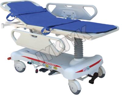 China Hydraulic Rise And Fall Hospital Shifting Patient Recovery Trolley Stretcher Cart for sale