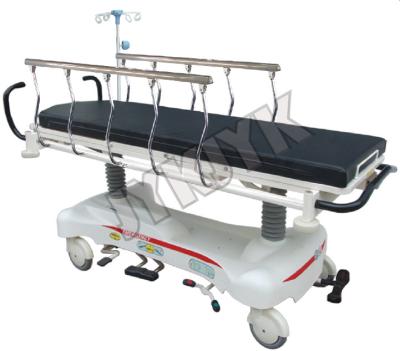 China Hydraulic Emergency Patient Structure Trolley Stretcher Cart With X-Ray Transparent 250kg for sale