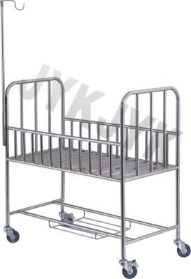 China 304SUS Hospital Infant Crib Baby Bassinet Bed Trolley Basket With Four Castors for sale