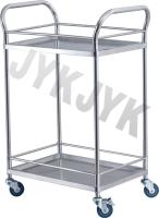 China Stainless Steel Treatment Procedure Trolly Cart Hospital Medical Instrument With Four Castors for sale