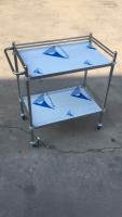 China Stainless Steel Treatment Procedure Trolly Cart Hospital Medical Instrument With Four Castors for sale