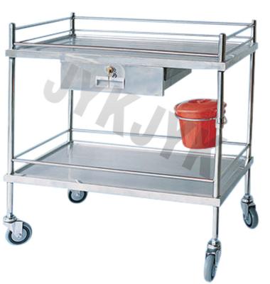 China Healthcare Resuscitation Defibrillator Crash Trolley Equipment With Two Shelves for sale