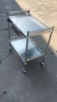 China Healthcare Resuscitation Defibrillator Crash Trolley Equipment With Two Shelves for sale