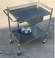 China Healthcare Resuscitation Defibrillator Crash Trolley Equipment With Two Shelves for sale