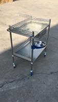 China Healthcare Resuscitation Defibrillator Crash Trolley Equipment With Two Shelves for sale