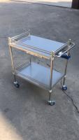 China Healthcare Resuscitation Defibrillator Crash Trolley Equipment With Two Shelves for sale