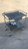 China Healthcare Resuscitation Defibrillator Crash Trolley Equipment With Two Shelves for sale