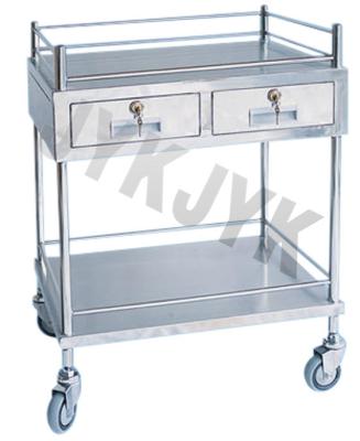 China Custom Emergency Medical Trolley Cart Stainless Steel For Dirty Linen & Medicine Change for sale