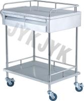 China Custom Emergency Medical Trolley Cart Stainless Steel For Dirty Linen & Medicine Change for sale