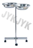 China Hospital Washing Dressing Medical Trolley Cart Facilities 304SS Stainless Steel With Double Basins for sale