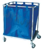 China 304SS Stainless Steel Surgical Trolley Cart Crash For Medicine Making Up Bed & Nursing Linen for sale