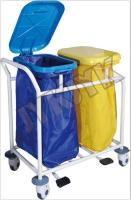 China Powercoated Steel Emergency Medical Trolley Cart Equipment With Two Canvas Bags for sale