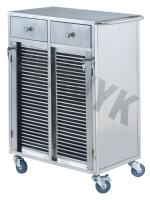 China Stainless Steel Crash Medical Trolley Cart Equipment For Patient Record Holders for sale