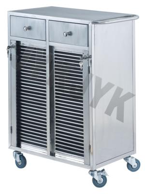 China Stainless Steel Crash Medical Trolley Cart Equipment For Patient Record Holders for sale