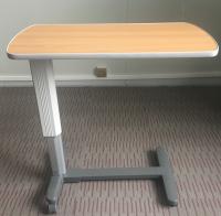 China Bulk Mobile ABS Medical Hospital Furniture Accessories Tray Table With Wheels for sale