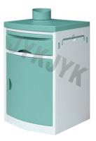 China ABS Plastic Medical Nightstand Bedside Table Cabinet Furniture With Drawer for sale
