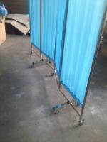 China Waterproof Hospital Furniture Accessories Three Section Examination Patient Partition Screen for sale