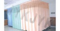 China Fireproof Medical Hospital Privacy Curtain Cubicle Screen Ceiling Hanging Blue Pink Green for sale