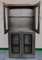 China 304SUS Adjustable Medical Cupboard Storage Cabinet Hospital Furniture for sale