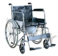 China Pediatric Folding Steel Commode Medicaid Wheelchair With Detachable Footrest for sale