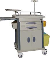 China Resuscitation Emergency Crash Medical Trolley Cart Hospital Furniture With CPR Board Oxygen for sale