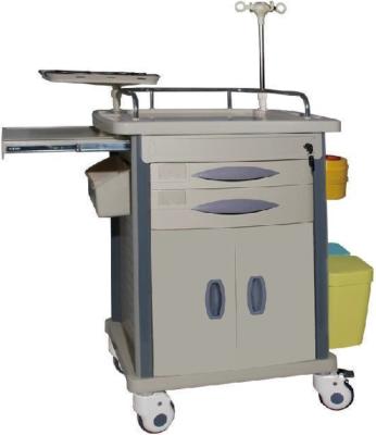 China Resuscitation Emergency Crash Medical Trolley Cart Hospital Furniture With CPR Board Oxygen for sale