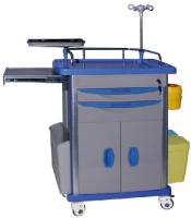 China Resuscitation Emergency Crash Medical Trolley Cart Hospital Furniture With CPR Board Oxygen for sale