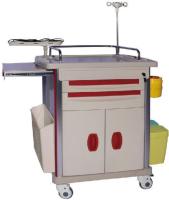 China Resuscitation Emergency Crash Medical Trolley Cart Hospital Furniture With CPR Board Oxygen for sale
