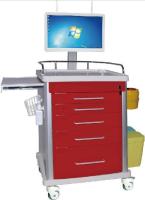 China Integrated Wireless Medicine Emergency Crash Cart Nursing Trolley With Display Holder for sale