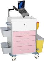 China Integrated Wireless Medicine Emergency Crash Cart Nursing Trolley With Display Holder for sale