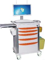 China Integrated Wireless Medicine Emergency Crash Cart Nursing Trolley With Display Holder for sale