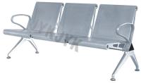China Ergonomic Hospital Waiting Chair 3 Seater Heavy Duty Powder Coated Steel for sale