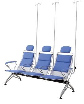 China OEM Clinic Hospital Furniture Chairs Infusion Chairs With IV Pole Medical Furniture for sale