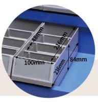 China ABS  Medicine Trolley with double side drawers medical trolley cart for sale