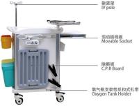 China Aluminum frame emergency cart  Nursing Trolley Crash Medical Cart for sale