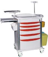 China Aluminum column emergency cart  Nursing Trolley Crash Medical Cart for sale