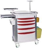 China Aluminum column emergency cart  Nursing Trolley Crash Medical Cart for sale