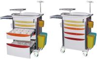 China Aluminum column emergency cart  Nursing Trolley Crash Medical Cart for sale